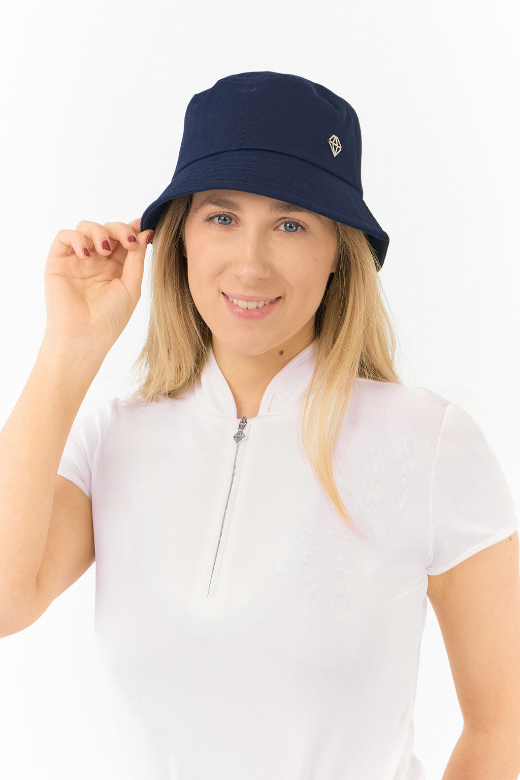 Dua Navy Lined Ladies Golf Bucket Hat - Pure Golf – Surprizeshop