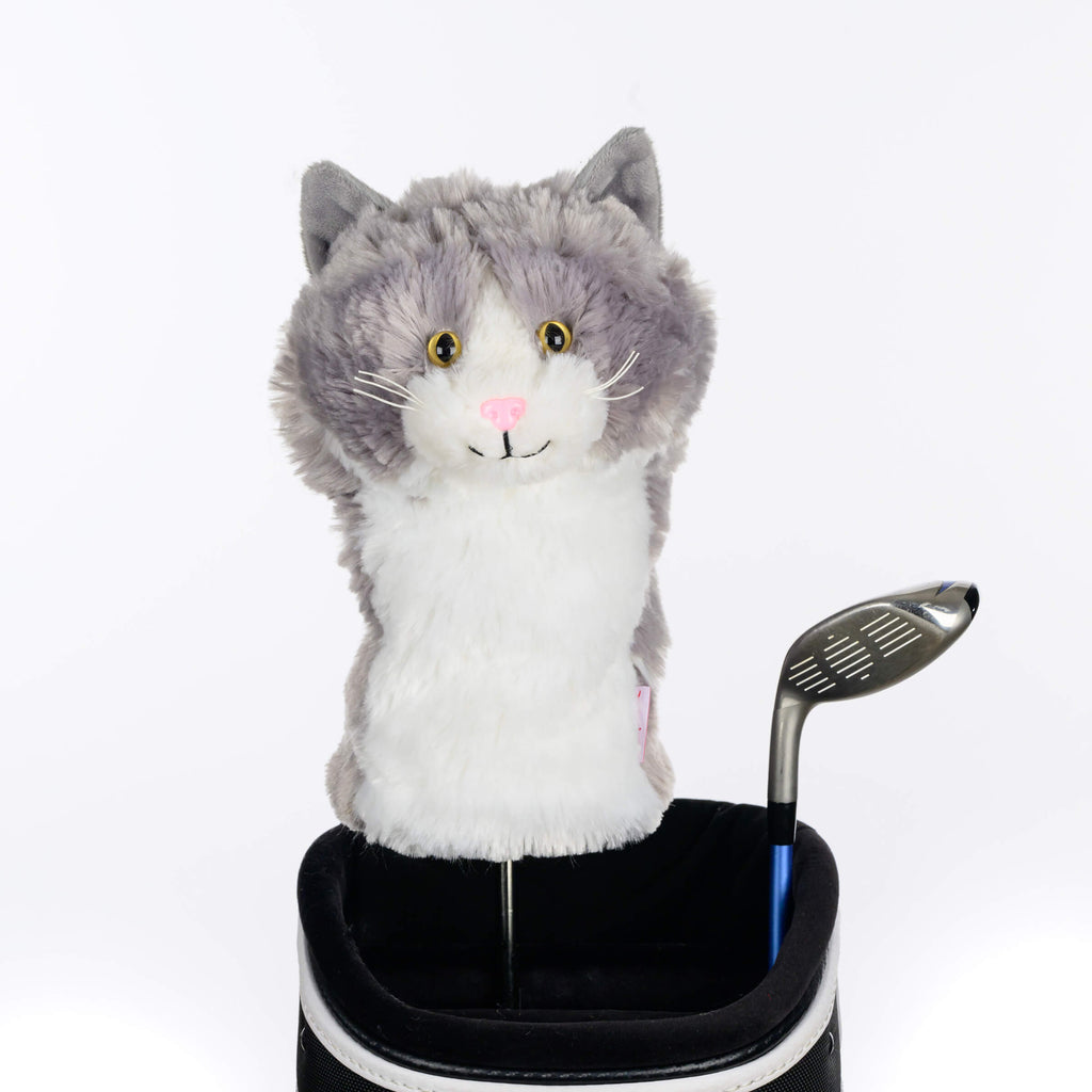 Grey & White Cat Golf Headcover - Daphne's Headcovers – Surprizeshop