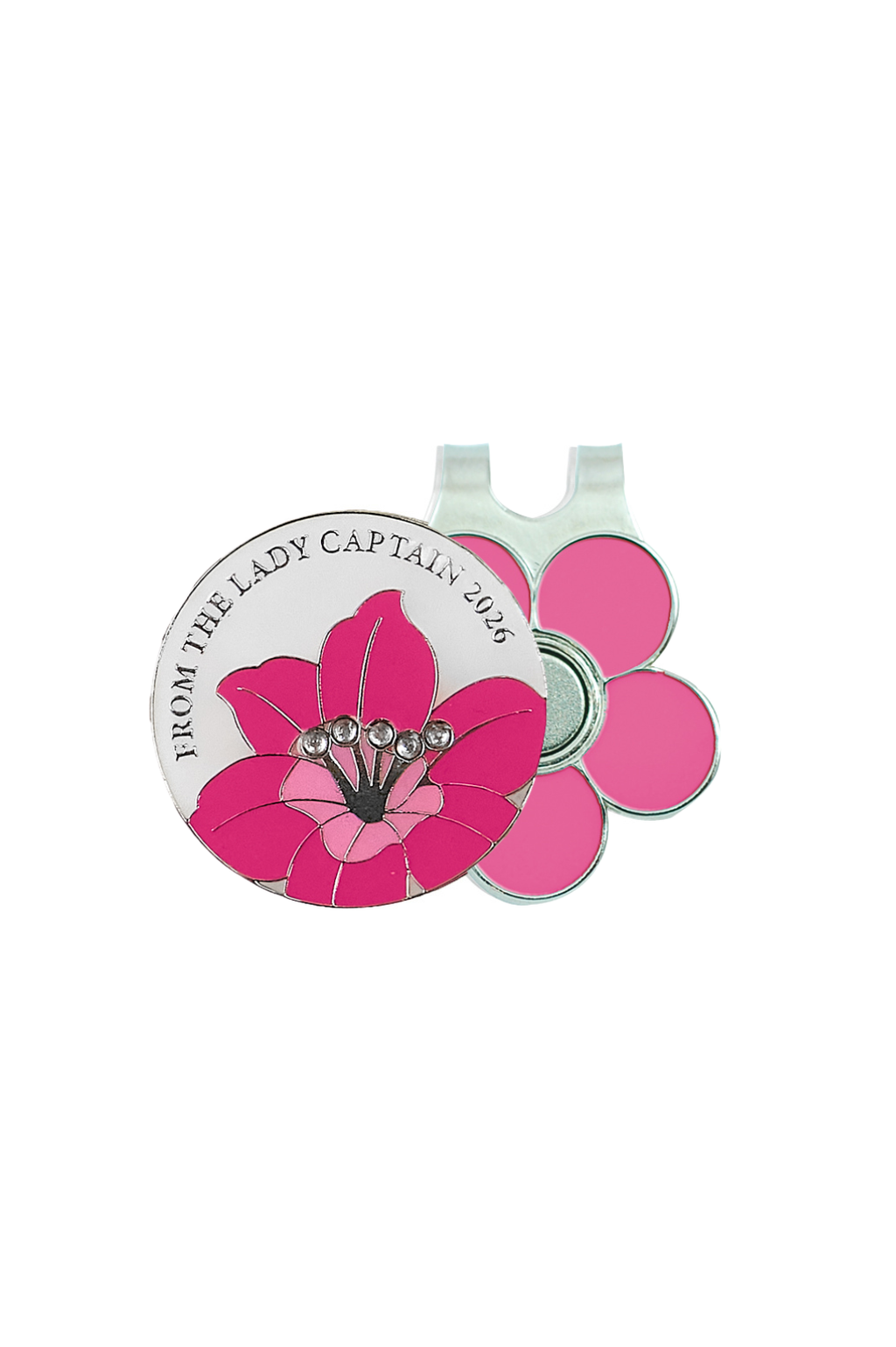 From The Lady Captain 2026 Ball Marker & Visor Clip Set - Azalea Pink ...