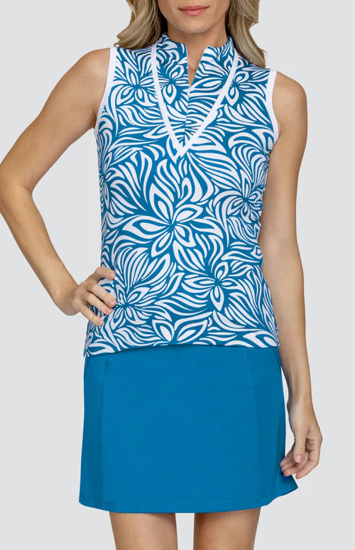 Tail Ladies Shasta Sleeveless Golf Polo - Grecian Blooms – Surprizeshop