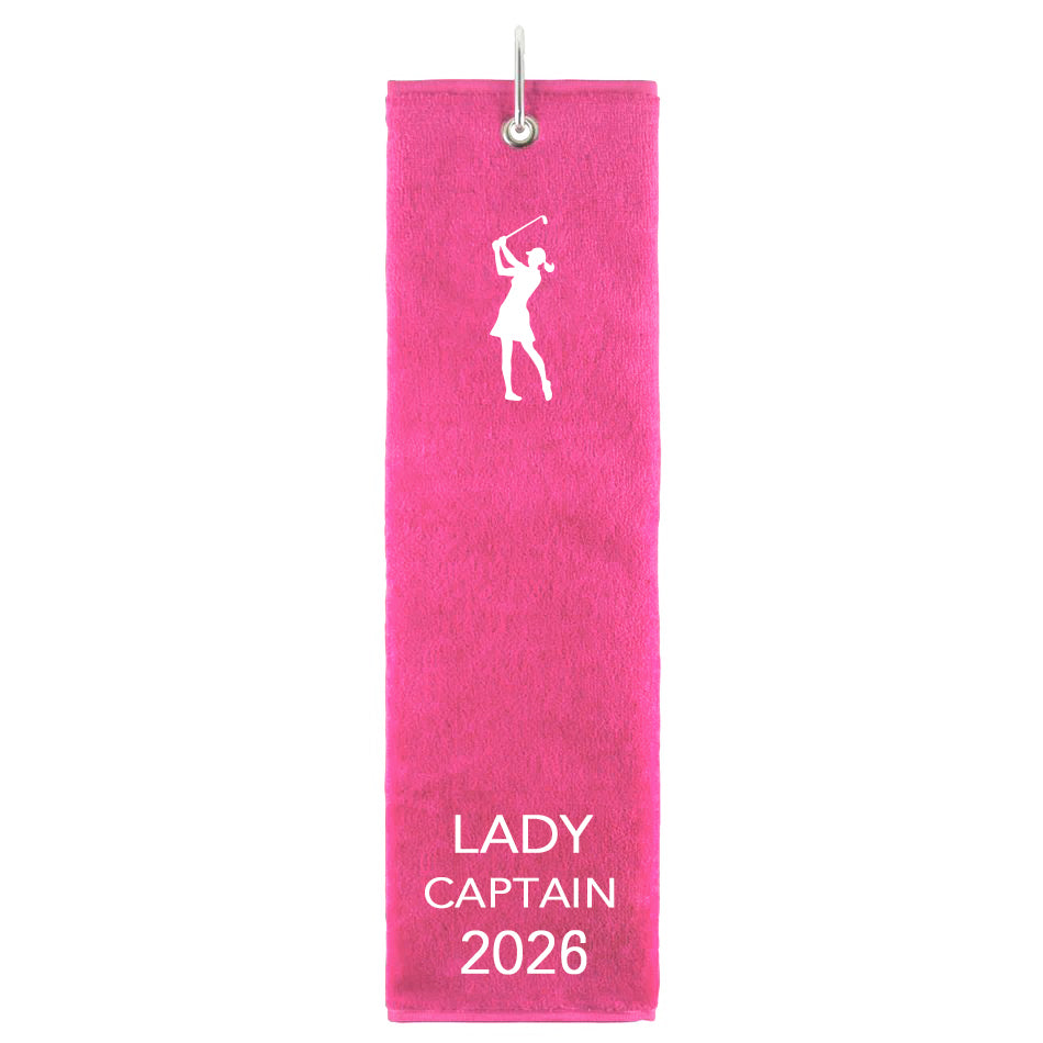 Lady Captain 2026 Tri-Fold Towel - Hot Pink – Surprizeshop