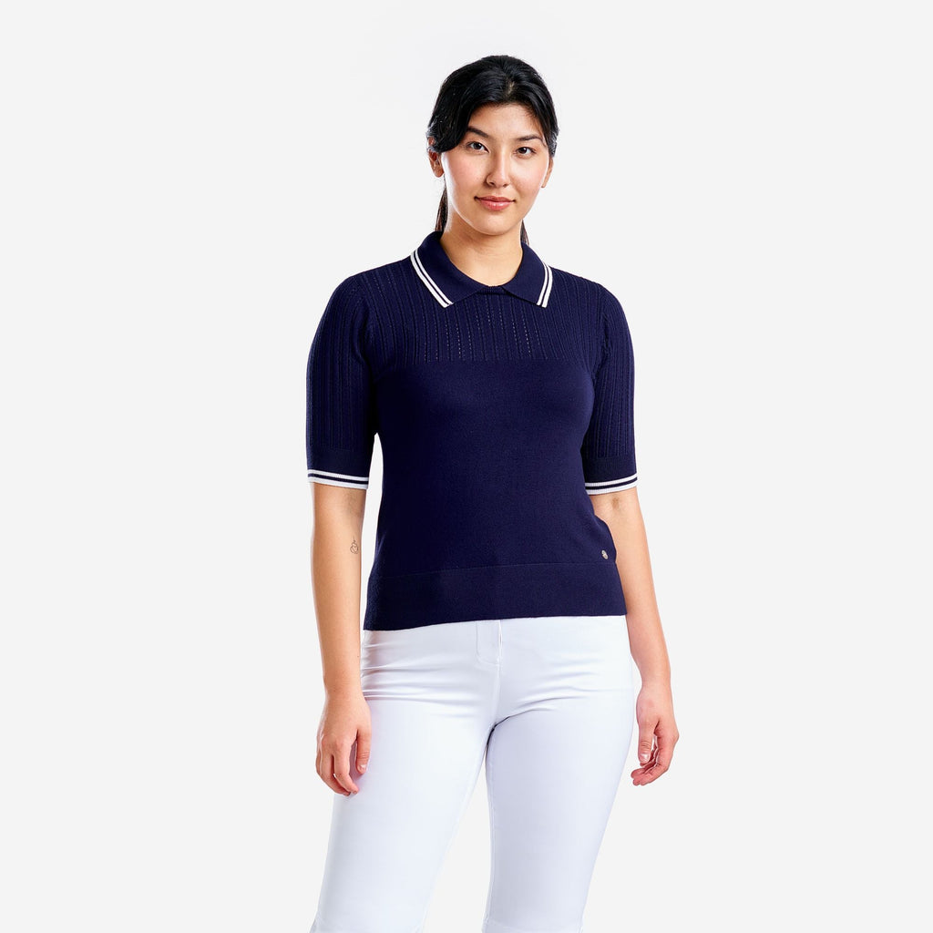 Navy Nivo Ladies Vy Lightweight Half Sleeve Jumper - Surprizeshop