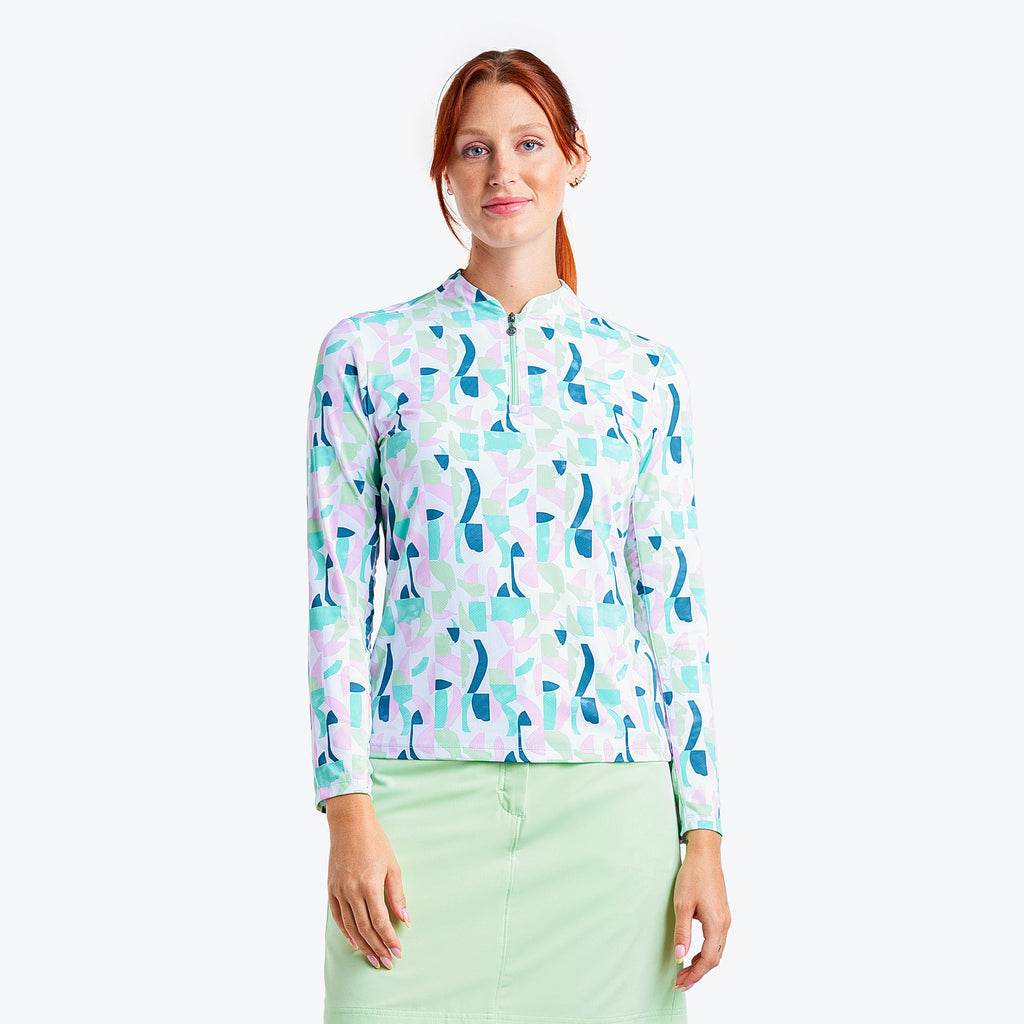 Nivo Ladies Lolita Long Sleeve Liv Cool Mock - Fresh Mint – Surprizeshop