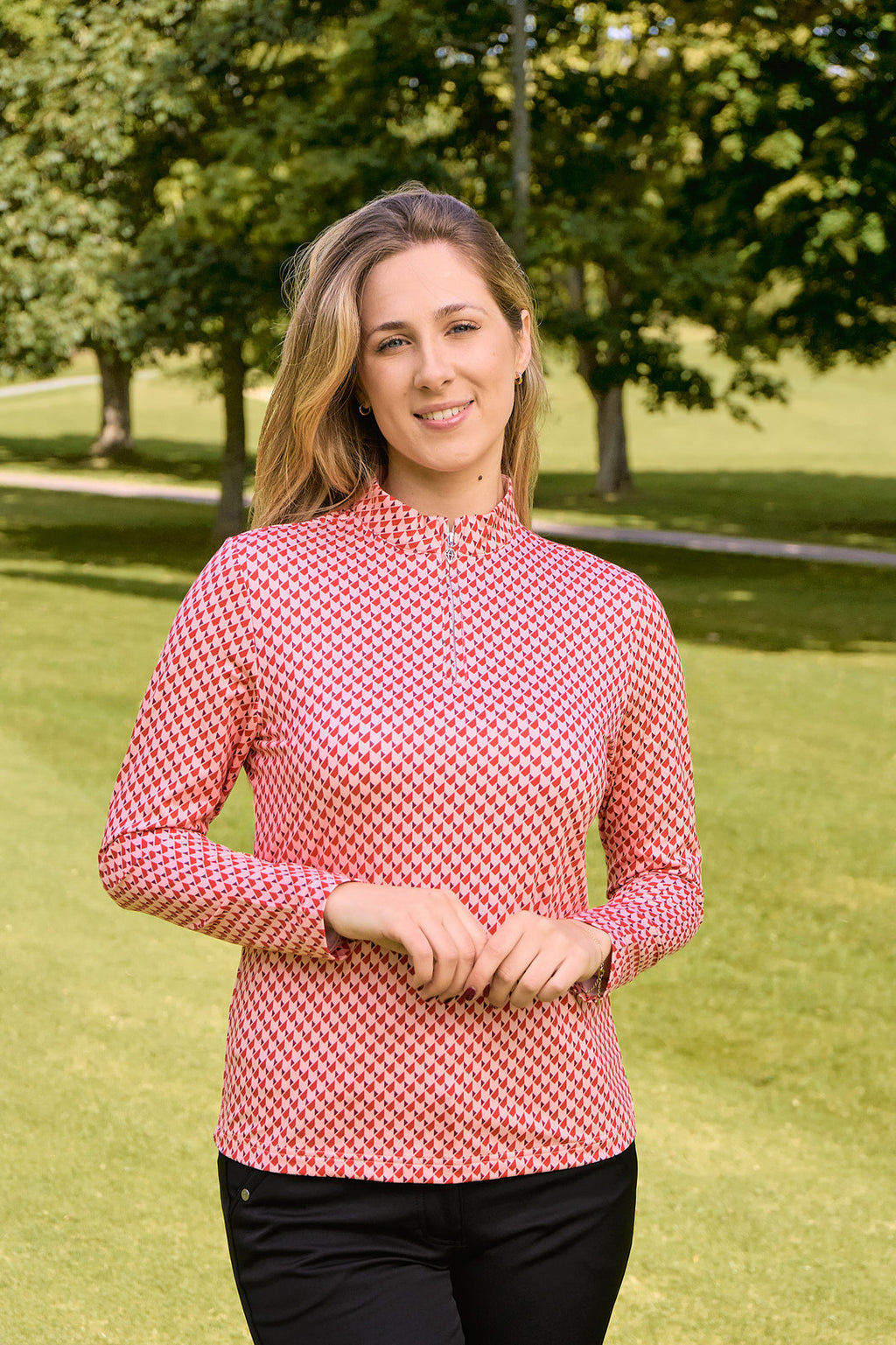 Pure Golf Ladies Arusha Quarter Zip Woven Chantilly | Surprizeshop