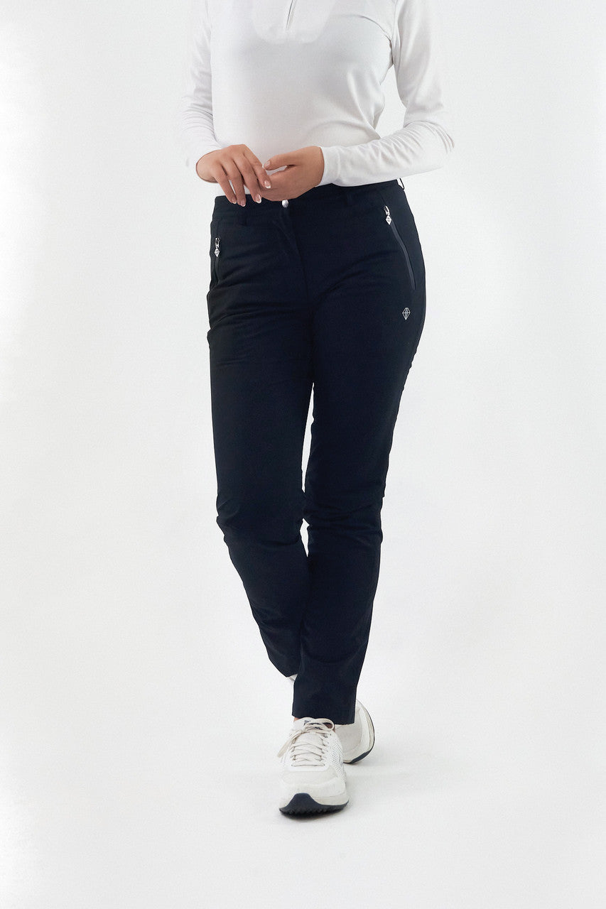 Pure Golf Cascade Waterproof Lined Ladies Golf Trousers - Navy ...